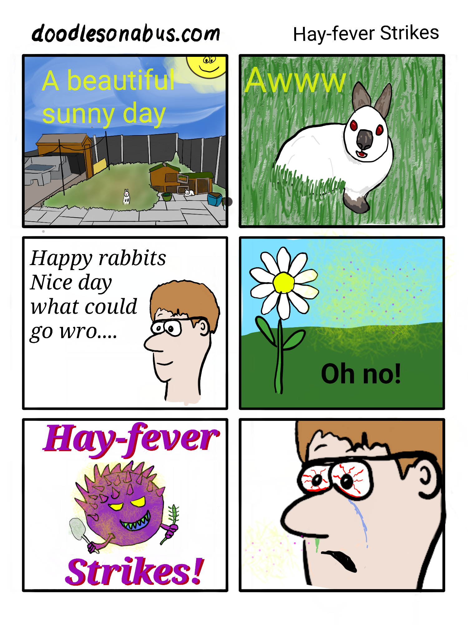 Hay-fever Strikes – Doodles On A Bus